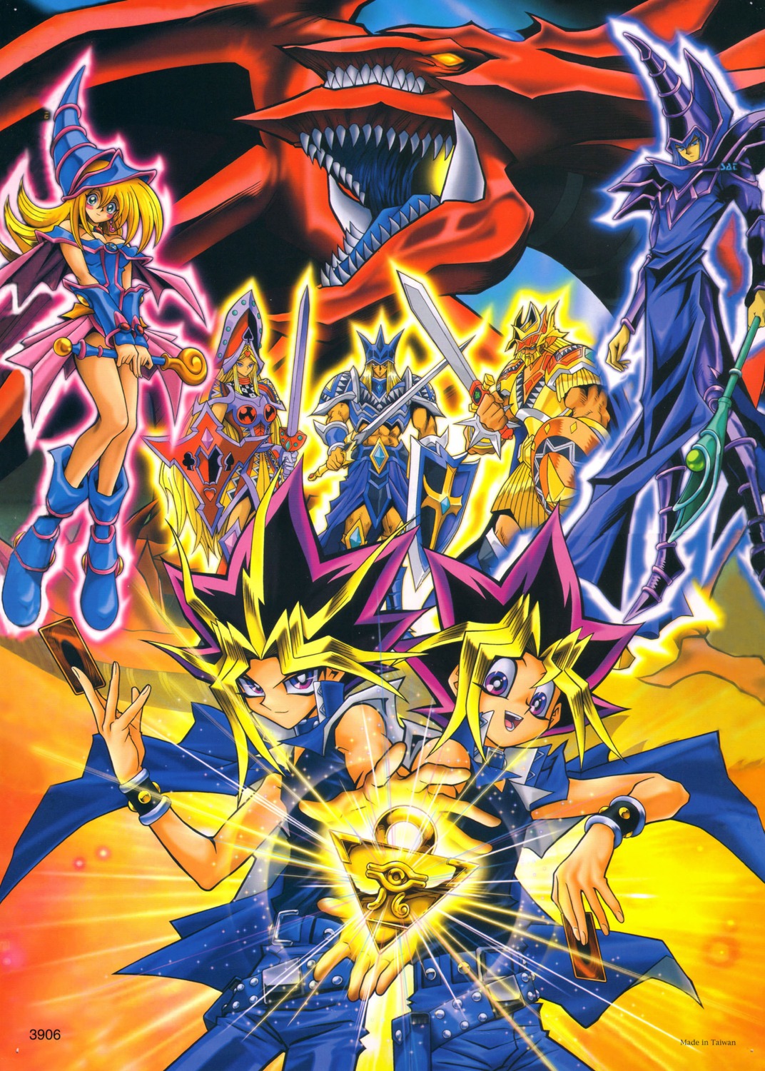 yugioh dark magician dark magician girl jack's knight king's knight mutou yuugi osiris the sky ...